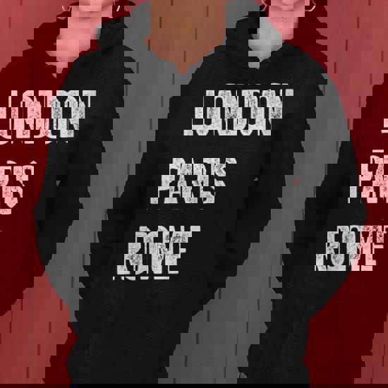 Visit London Paris Rome Famous Travel Destination Silhouette, New