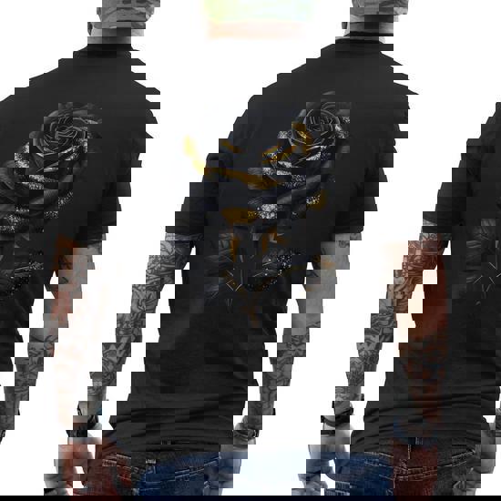 black shirt with roses mens - Il Cascinone