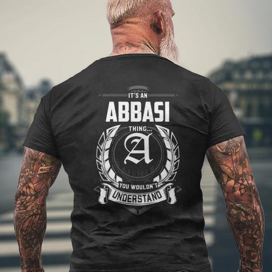 Abbasi Name Logo Abbas Name Abbas Blood Runs Through My Veins T Shirt