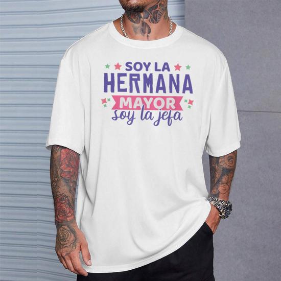 Soy La Camiseta De La Hermana Mayor Polera Niños Calambur Modelo Soy