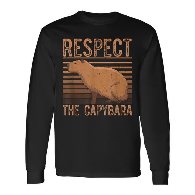 Divertido Capibara Meme Animal Zoo Retro Respeto El Capibara Camiseta ...