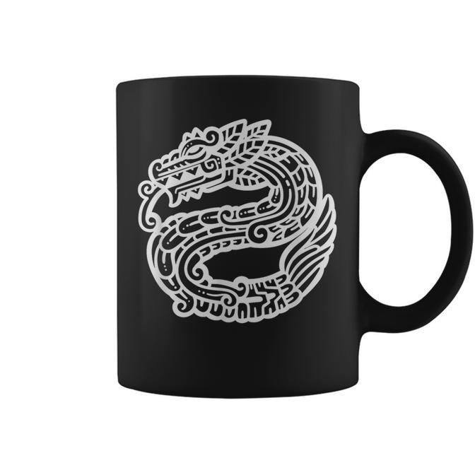 Quetzalcoatl Ouroboros Azteca Serpiente Maya Inca Tolteca Taza de café ...