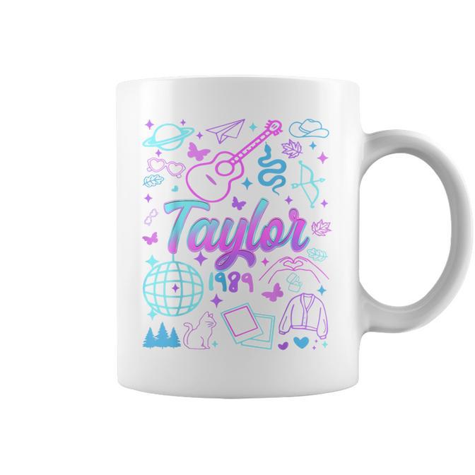 Girl Retro Taylor First Name Personalized Birthday Groovy Coffee Mug ...