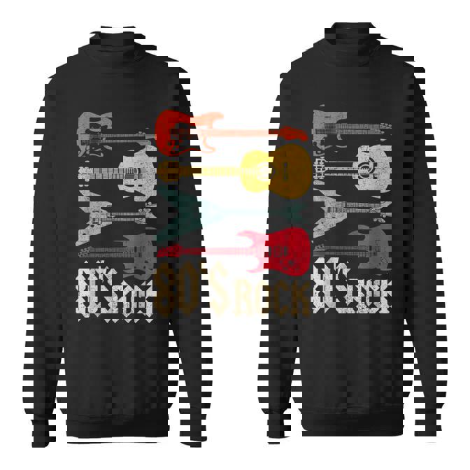 Vintage Retro 80S Rock & Roll Music Electric Guitar Wings Men's T-shirt Back Print | Mazezy