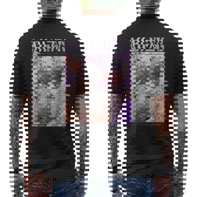 Cute Baby Hippo Moo Deng Bouncy Pig In Thai Hippopotamus Men's T-shirt ...