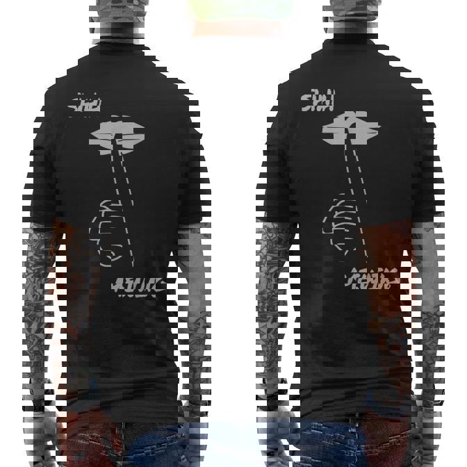 Mewing Mewing Technique Can't Talk I'm Mewing Men's T-shirt Back Print ...