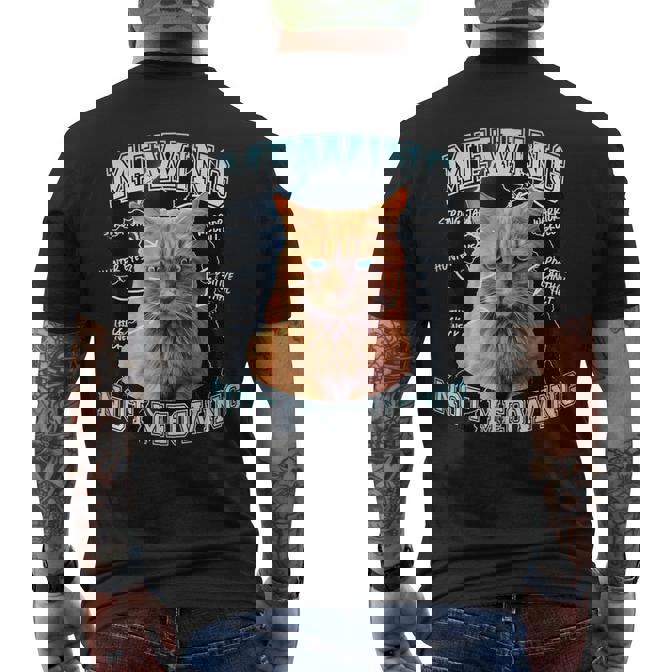 Mewing Mewing Technique Can't Talk I'm Mewing Men's T-shirt Back Print ...