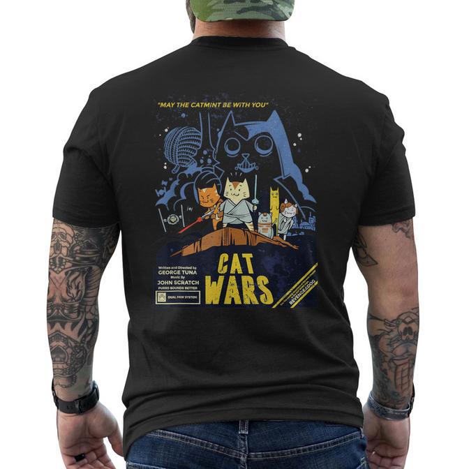 War Cat Meme Missing You Joke Men's Back Print T-Shirt - Monsterry