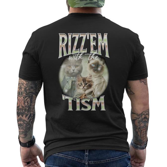 Autism Rizz Em With The Tism Meme Autistic Opossum Men's T-shirt Back ...