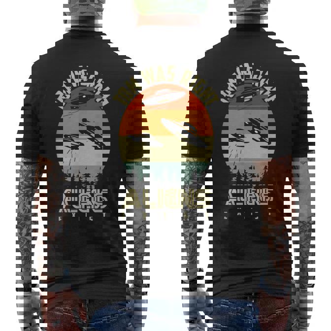 Alien Humans Aren’T Real Ufo Extraterrestrial Men's T-shirt Back Print ...