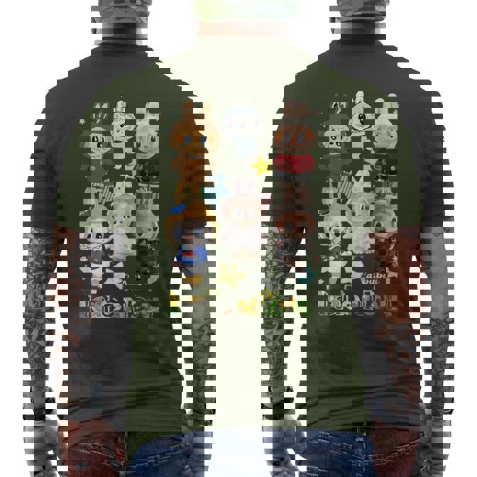 Labubu Cute Labubu The Monsters Brown Meme Men's T-shirt Back Print ...