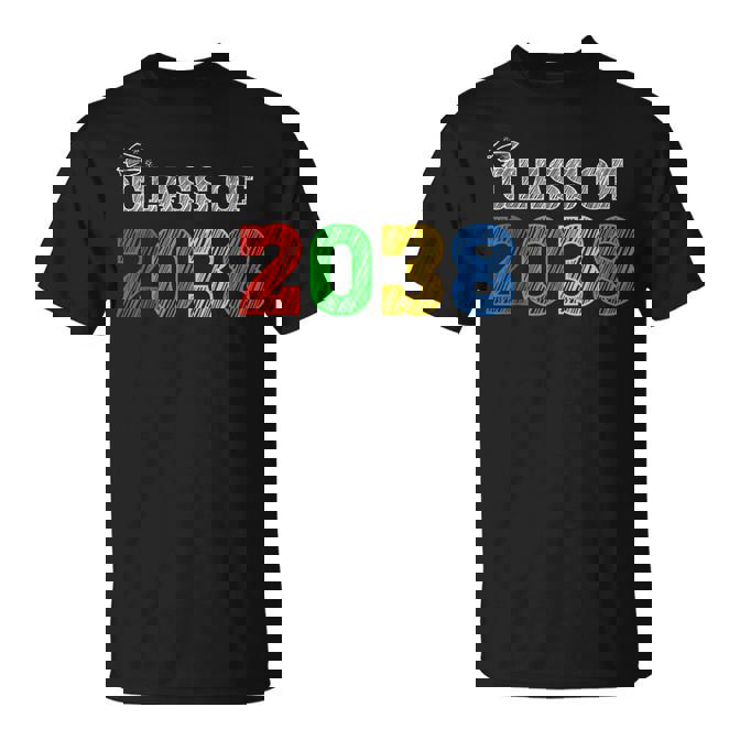 Class Of 2038 Grow With Me Graduation First Day Of School T-Shirt | Mazezy