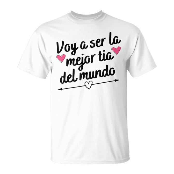 Tía 2024 Cargando Regalo Madrina Bautizo Sobrina Sobrino Camiseta
