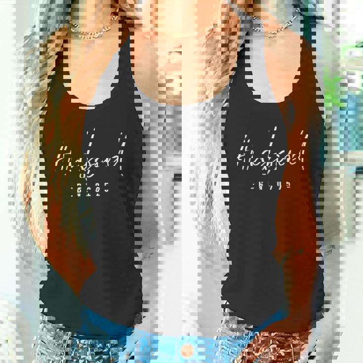 Husband Est 2025 Just Married Honeymoon Wedding Couple Tank Top - Monsterry