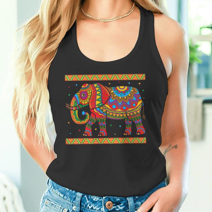 Indian Elephant Colorful Animal Africa Zookeeper Safari Zoo Tank Top ...
