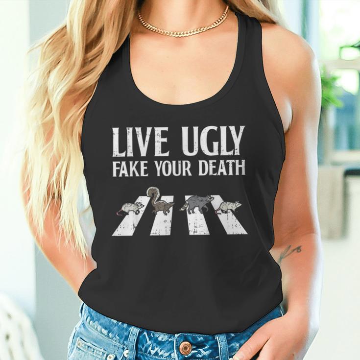 Live Ugly Fake Your Death Street Cats Crossing Street Tank Top - Monsterry