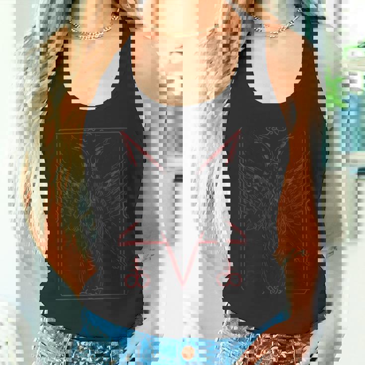 Lucifer Sigil Skeleton Goat Occult Gothic Baphomet Satanic Tank Top ...