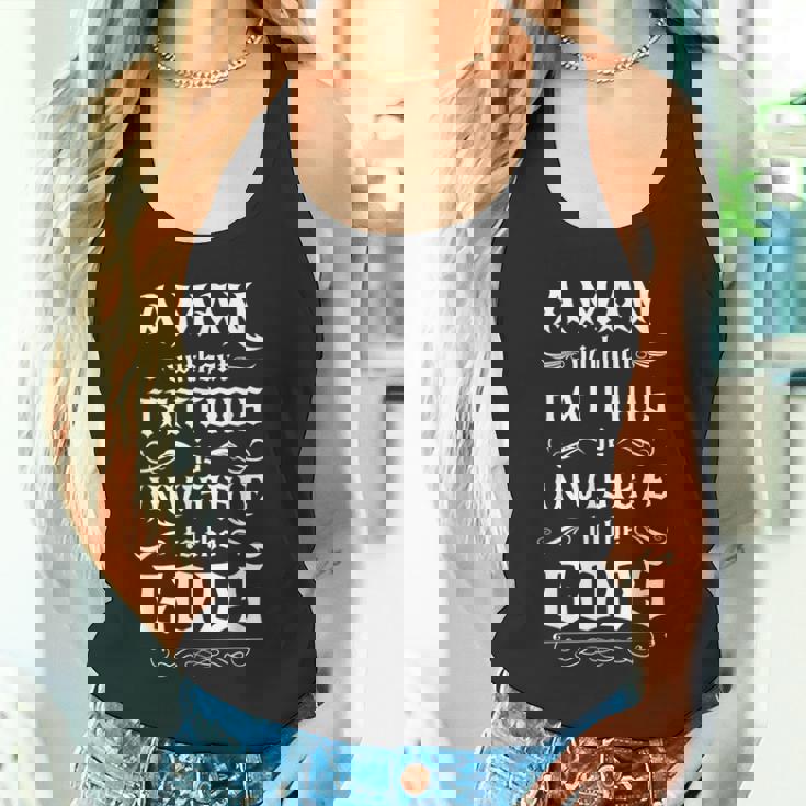 A Man Without Tattoos Is Invisible To The Gods Tank Top - Monsterry