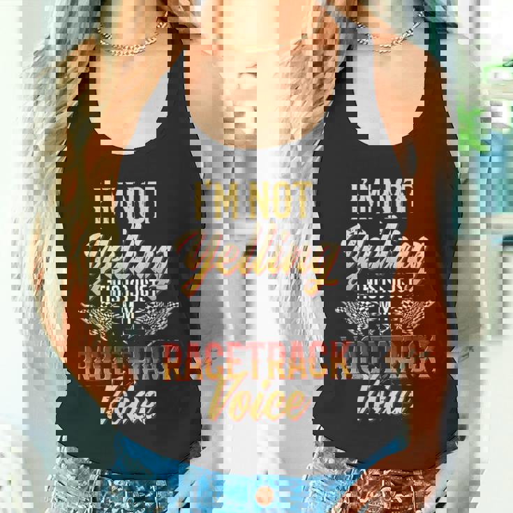 Im Not Yelling Drag Racing Race Car Driver Racer Themed Tank Top ...