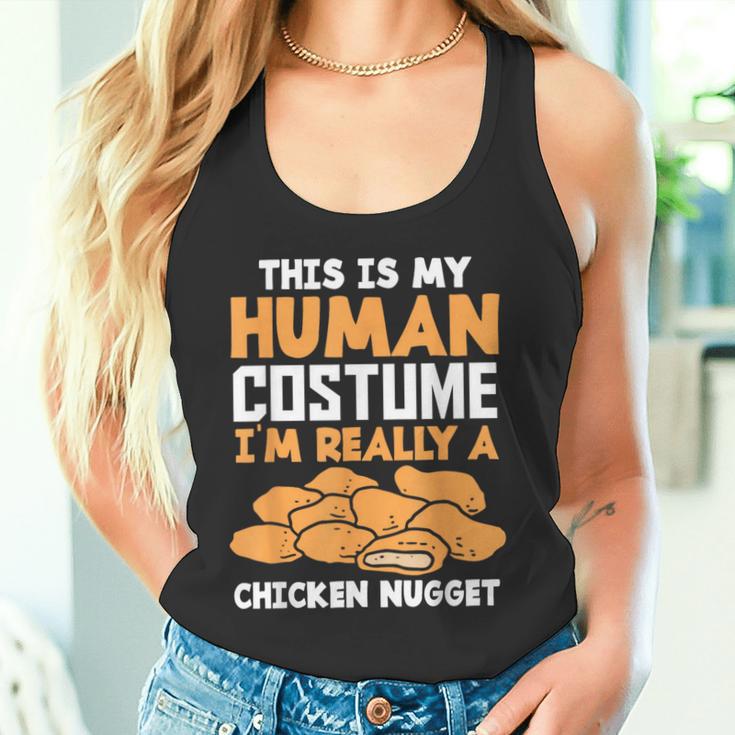 Nugget Lover Human Costume Chicken Nugget Tank Top - Monsterry AU