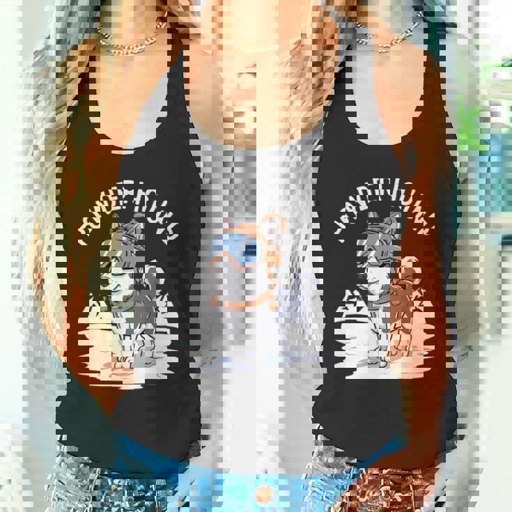 Powder Hound Dog Snow Husky Winter Snow Premium Tank Top - Monsterry