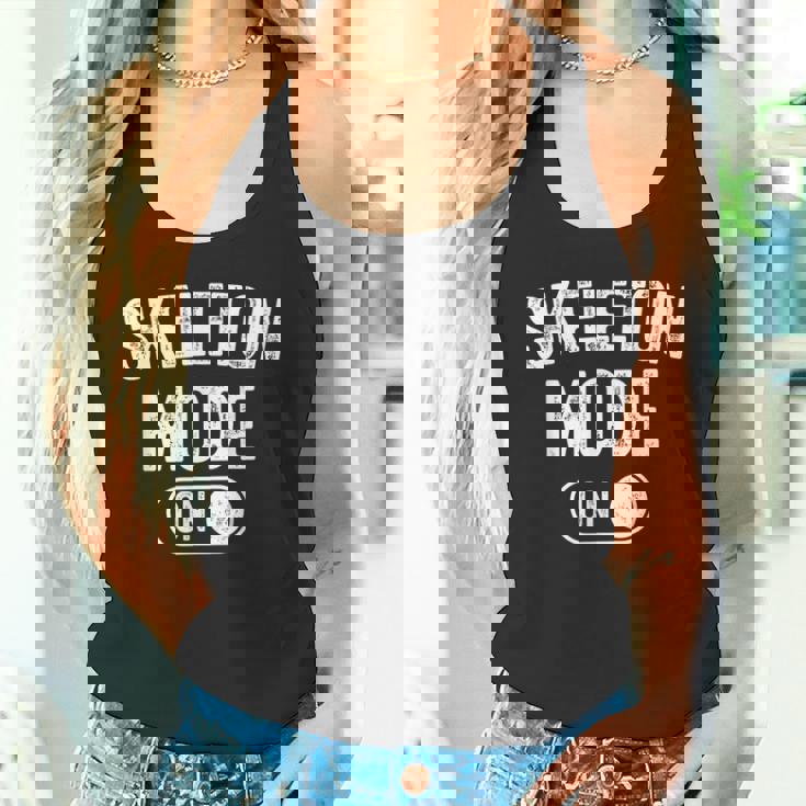 Skeleton Mode On Costume Anatomy Goth Tank Top - Monsterry