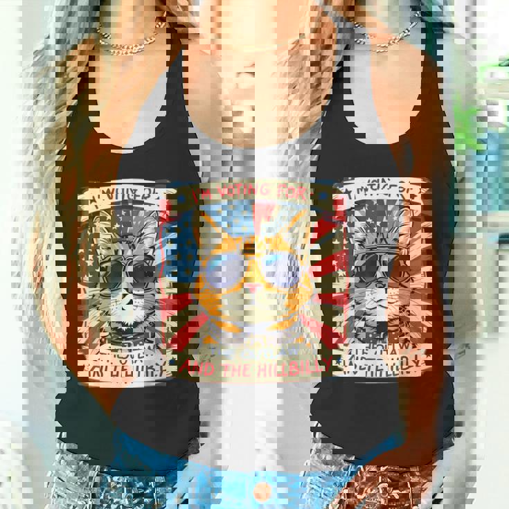 Vintage Cat I'm Voting For The Outlaw And The Hillbilly 2024 Tank Top ...