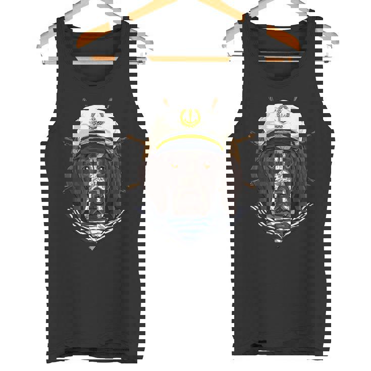 German Shorthaired Pointer Sailor Boat Captain Dog Tank Top - Monsterry