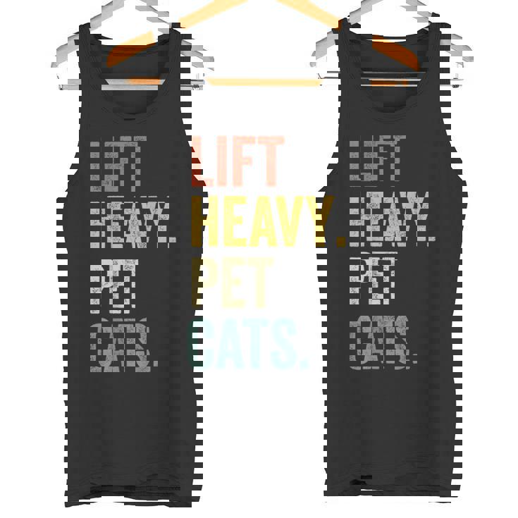 Lift Heavy Pet Cats Gym Workout Tank Top - Monsterry