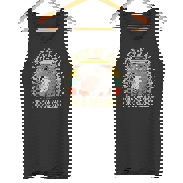 Moo-Deng First Of All I'm A Delight Vintage Angry Moo Deng T-shirt ...