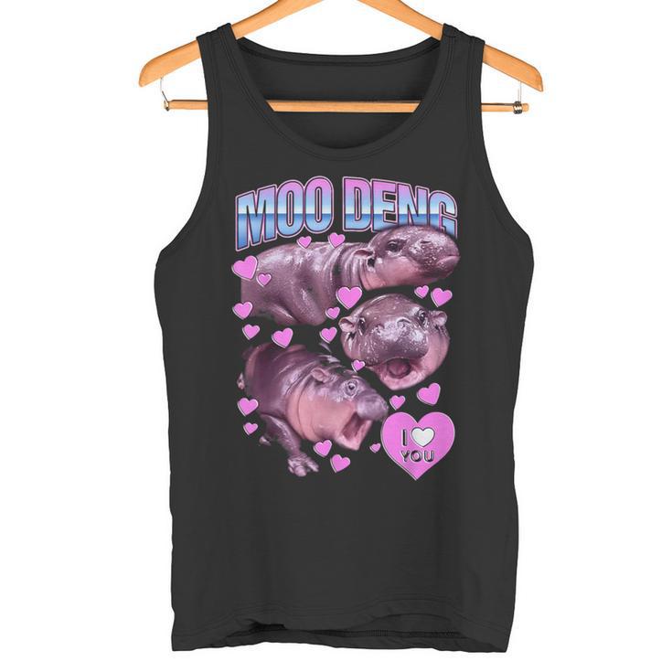 Moo-Deng Hippo The Famous Baby Pigmy Moodeng Tank Top - Monsterry