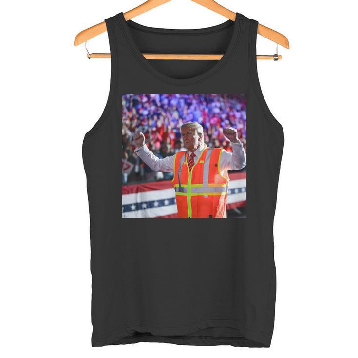 President Trump Garbage Truck Worker Vest MAGA 2025 Tank Top - Monsterry