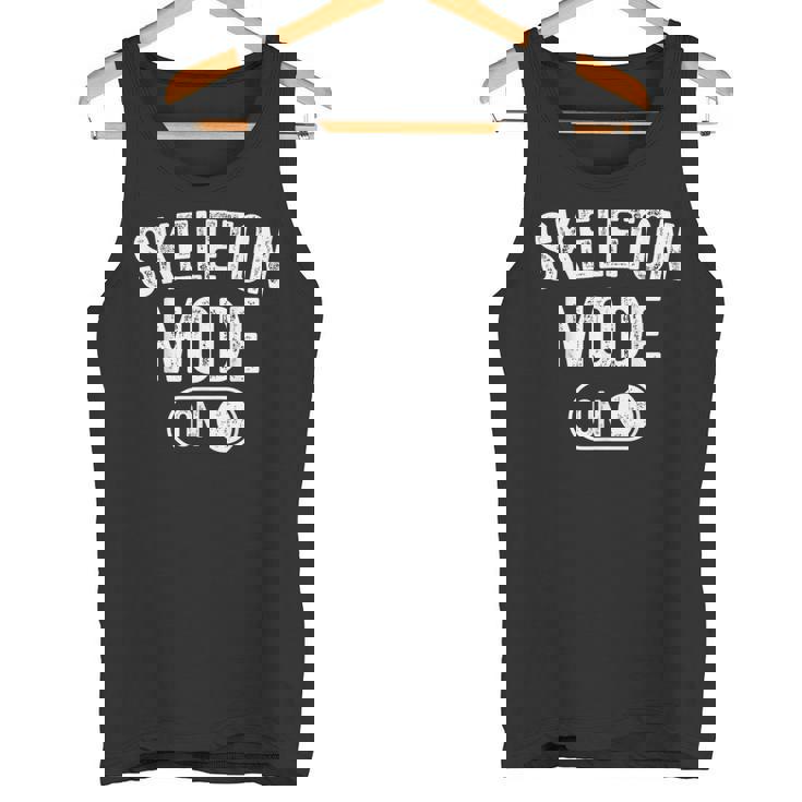 Skeleton Mode On Costume Anatomy Goth Tank Top - Monsterry
