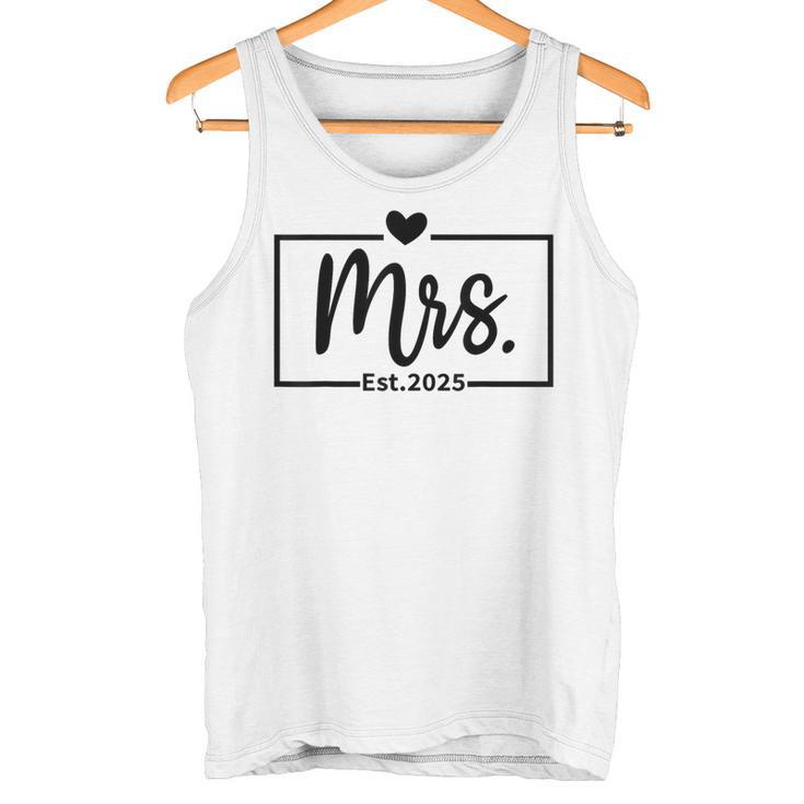 Mrs Est 2025 Just Married Wedding Wife Mr & Mrs Tank Top - Monsterry