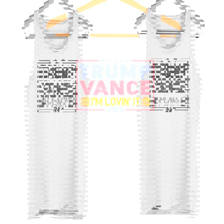 Trump Vance I'm Lovin' It Hamburger 2024 Tank Top - Monsterry