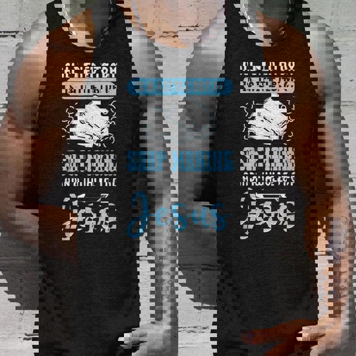 Jesus And Soap Making Saponification Soap Making Tank Top - Monsterry