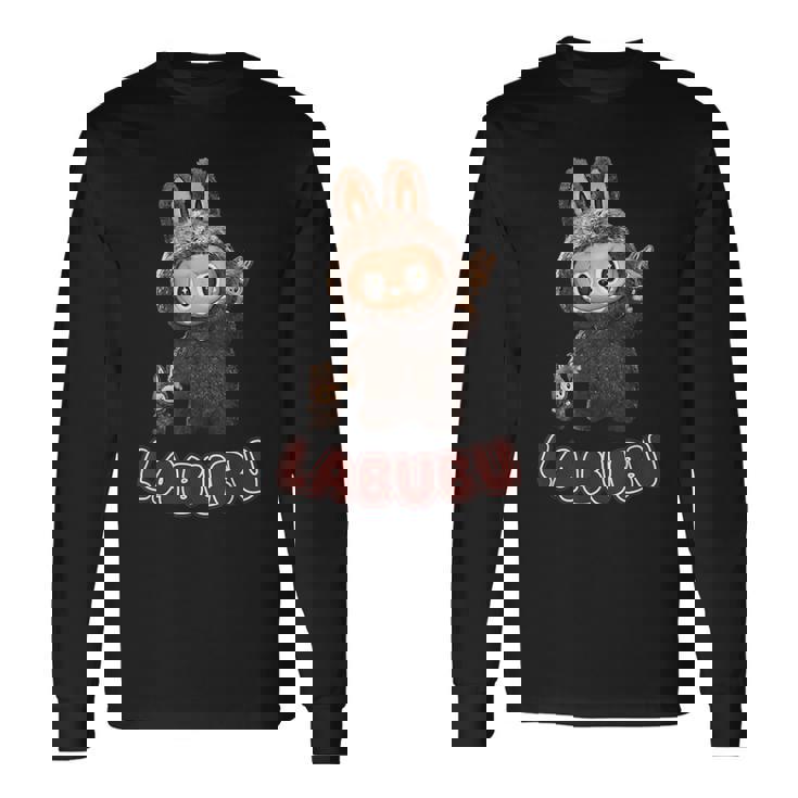 Labubu Cute Labubu The Monsters Brown Meme Men's T-shirt Back Print ...