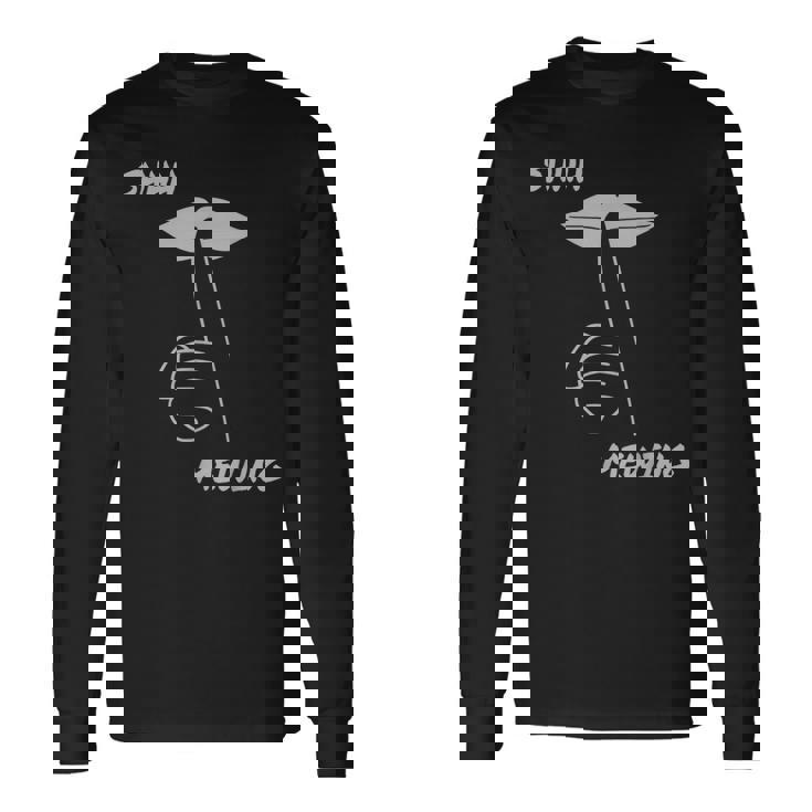 Mewing Meme Shhh Im Mewing Quiet Mewing Lips Men's T-shirt Back Print ...