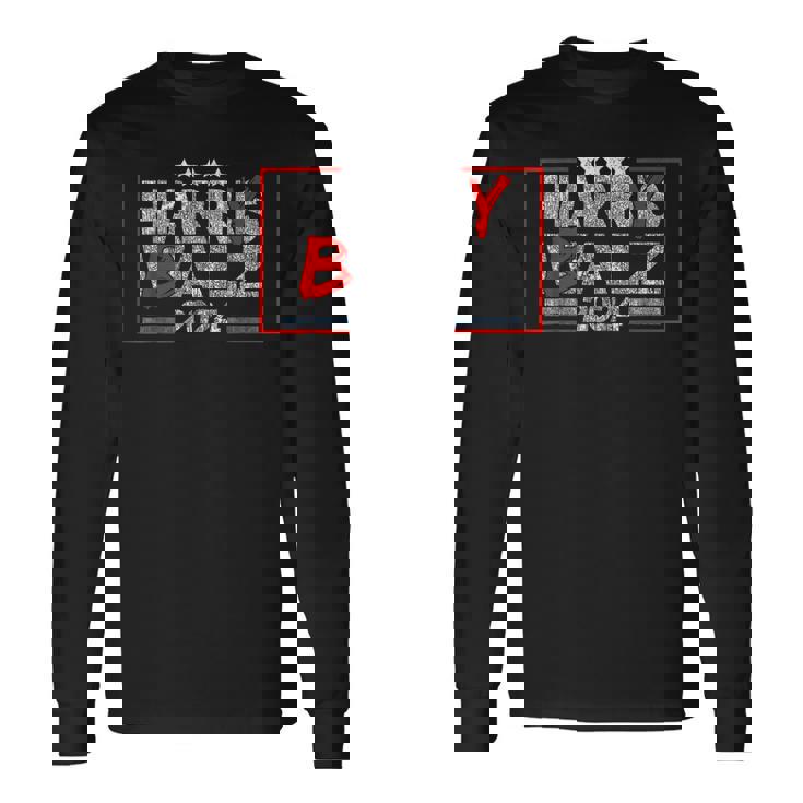 Harris Walz 24 Harry Balz 2024 Meme Democratics Vote Long Sleeve T ...