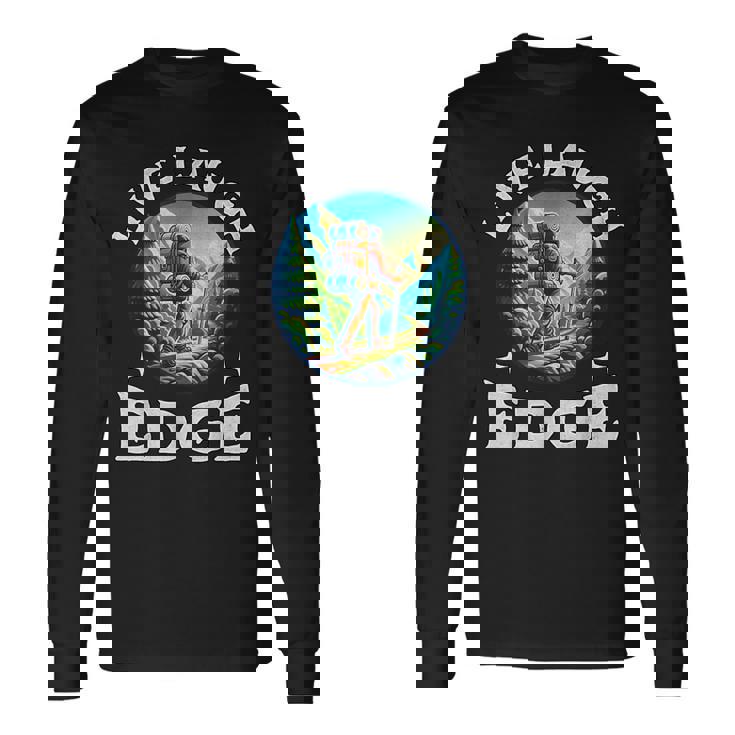 Live Laugh Edge Ironic Brainrot Meme Edging Quote T-Shirt - Monsterry