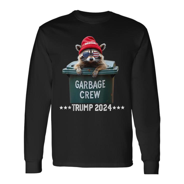 Maga Raccoon Garbage Crew Trump 2024 Long Sleeve T-Shirt | Mazezy