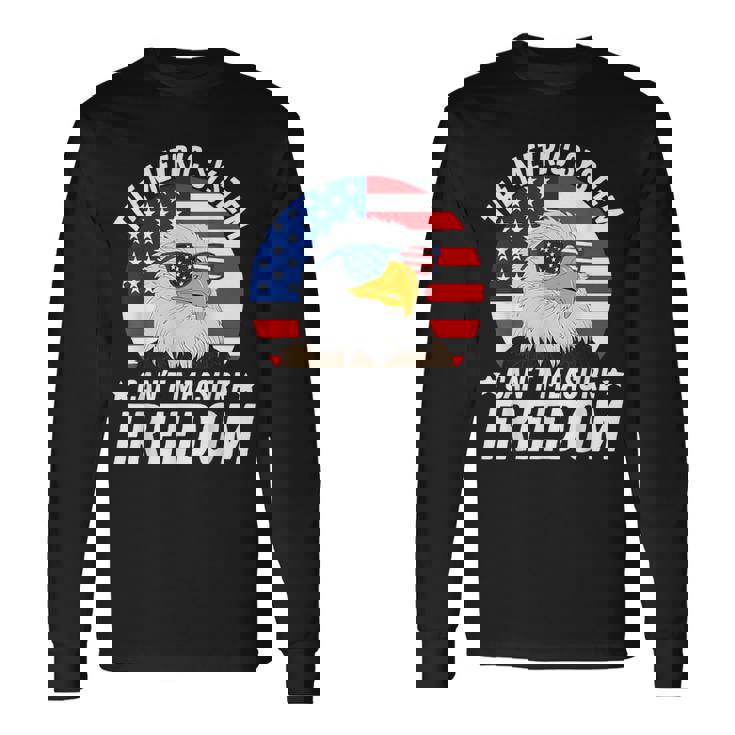 The Metric System Can't Measure Freedom Bald Eagle Usa Flag Men's T ...