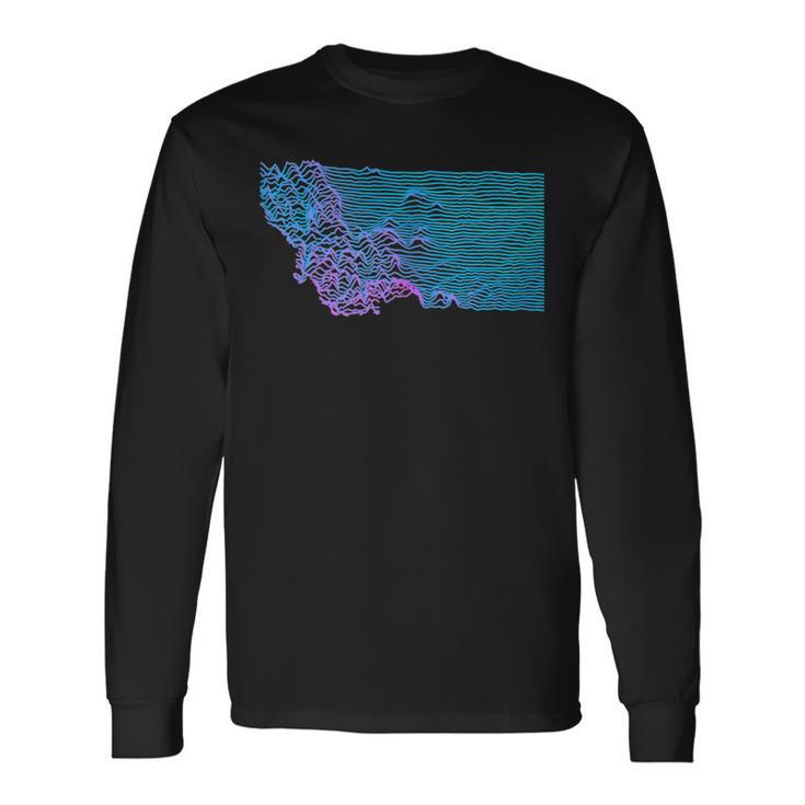 Montana Division Elevation Topography Map Of Montana Long Sleeve T ...