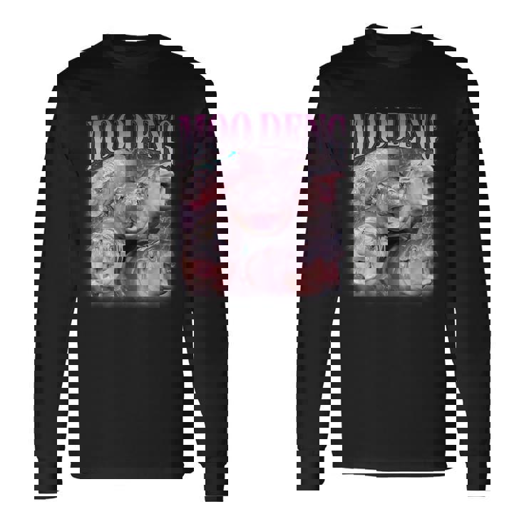 MOO-DENG THE FAMOUS BABY PIGMY HIPPO MOODENG Long Sleeve T-Shirt ...