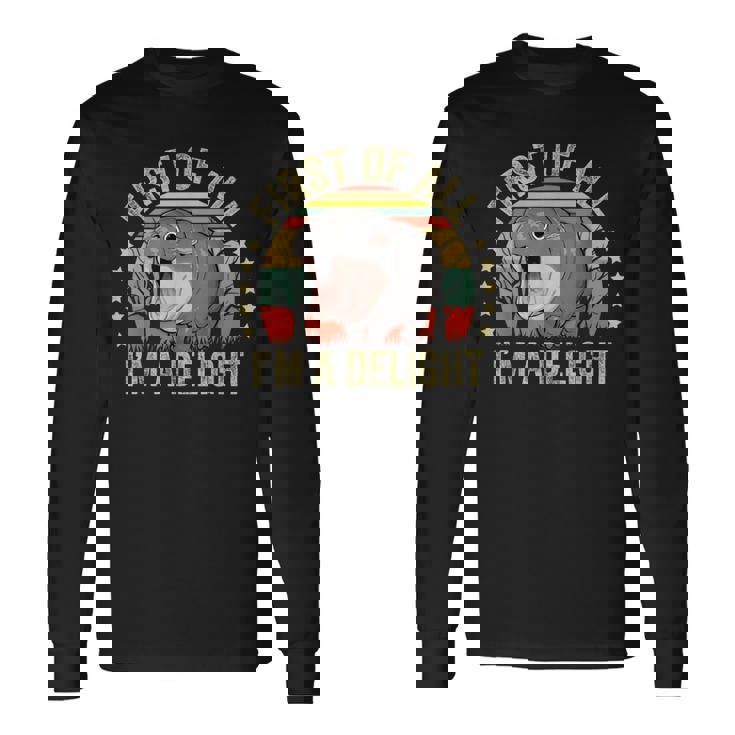 Moo-Deng First Of All I'm A Delight Vintage Angry Moo Deng T-shirt ...