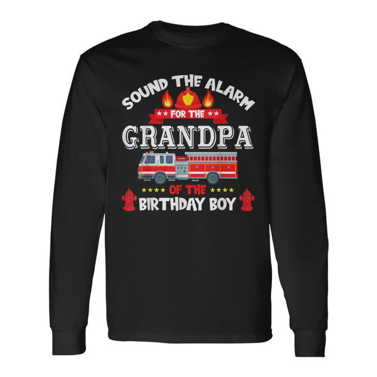 Sound The Alarm Grandpa Birthday Boy Fire Truck Lover Men's T-shirt ...