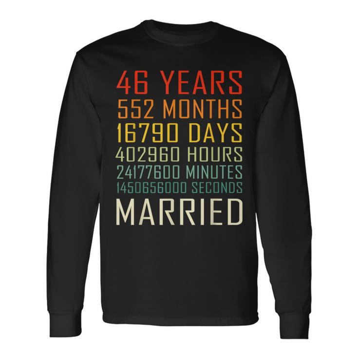 Vintage 46 Years Months Married 46Th Wedding Anniversary Men's T-shirt ...
