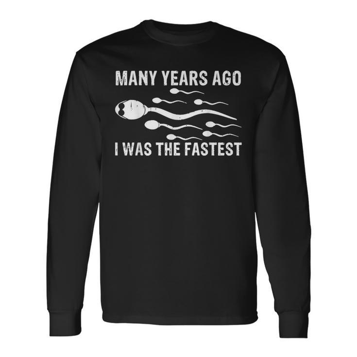 Many Years Ago I Was The Fastest Men's T-shirt Back Print | Mazezy