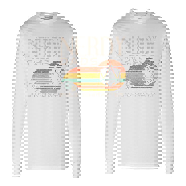 Nerdy Dads Build Character Rpg Gaming D20 Dice Gamer Men's T-shirt Back ...