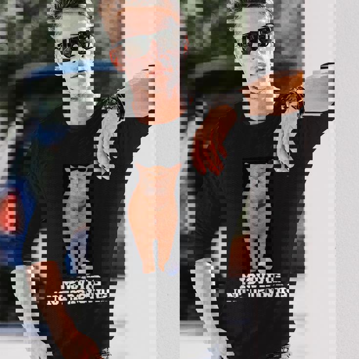 Mewing Not Meowing Meme Cat Meme Internet Memes Joke Long Sleeve T ...